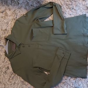 Figs | Tops | Figs Pro Scrubs Long Sleeved Pique Polo Top Army Green ...